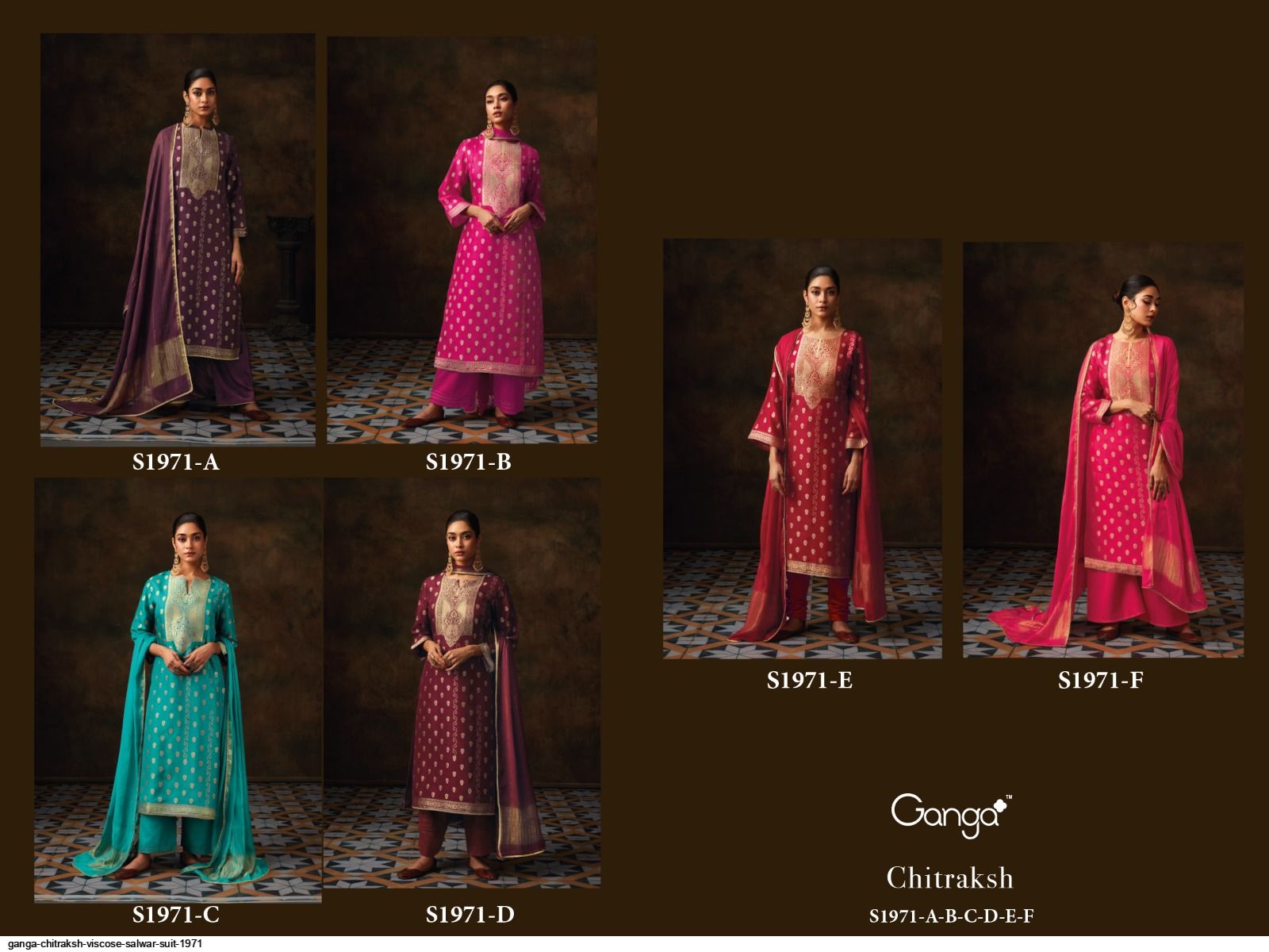 GANGA CHITRAKSH VISCOSE salwar suit 1971