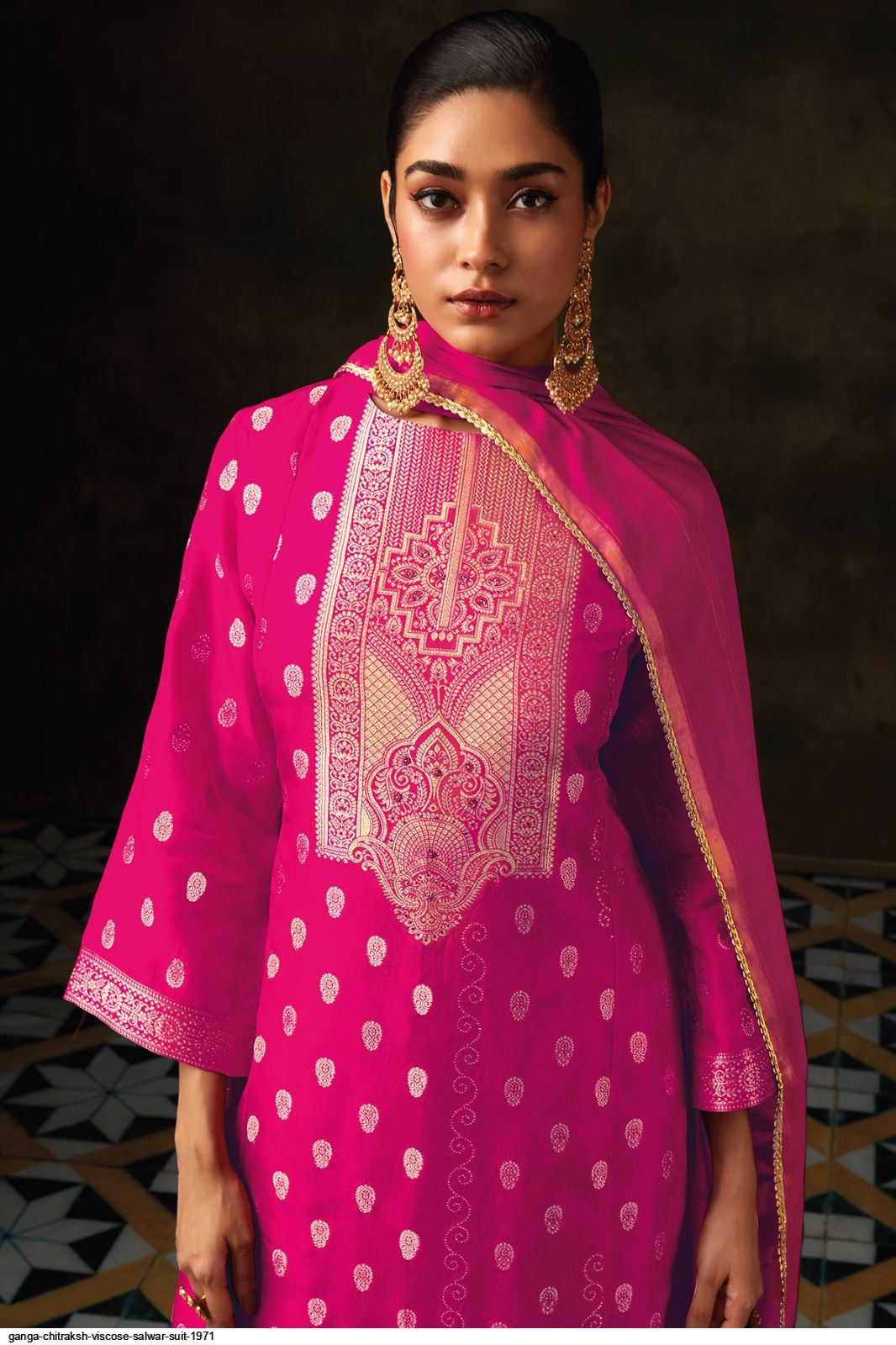 GANGA CHITRAKSH VISCOSE salwar suit 1971