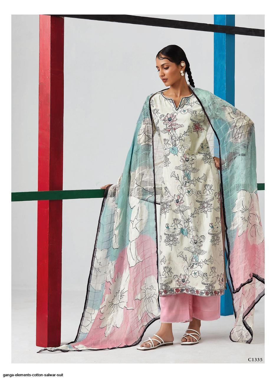 GANGA ELEMENTS COTTON salwar suit