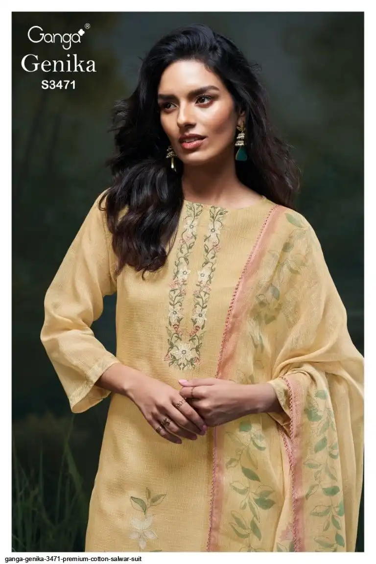 GANGA GENIKA 3471 PREMIUM COTTON salwar suit