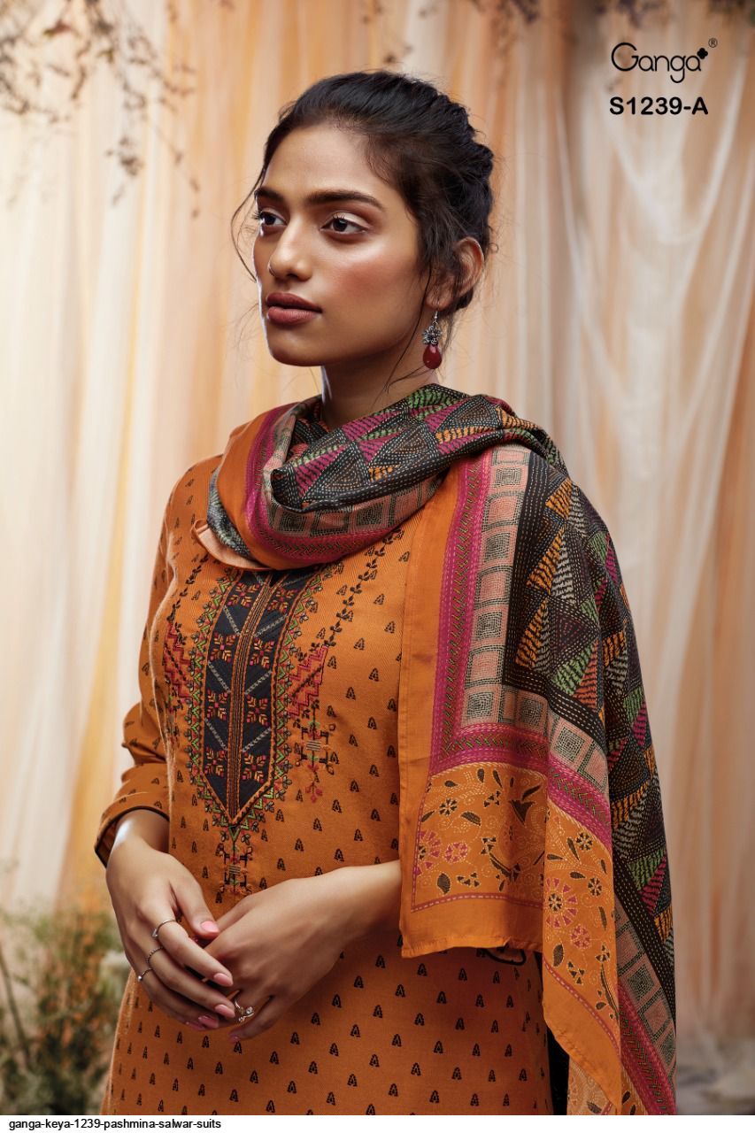 GANGA KEYA 1239 PASHMINA SALWAR SUITS