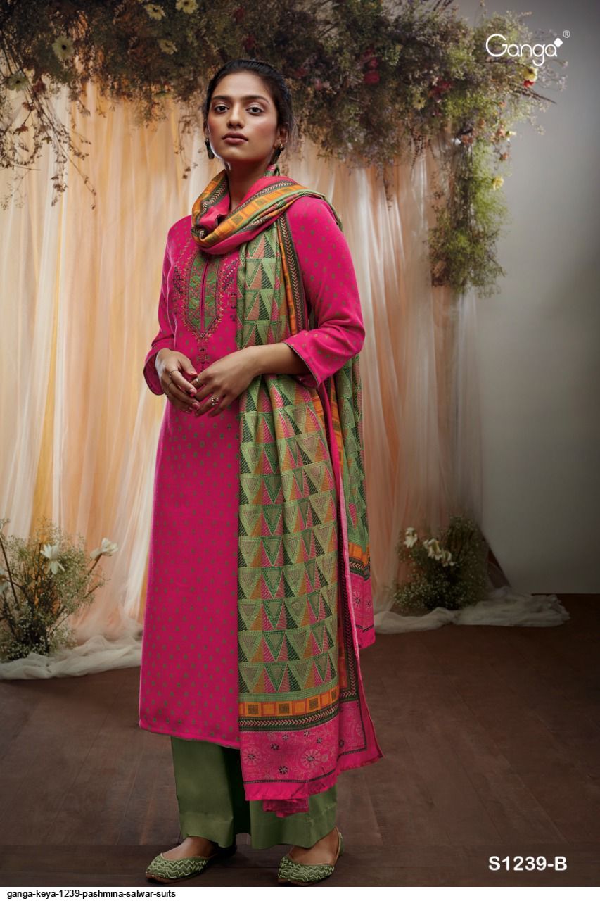 GANGA KEYA 1239 PASHMINA SALWAR SUITS