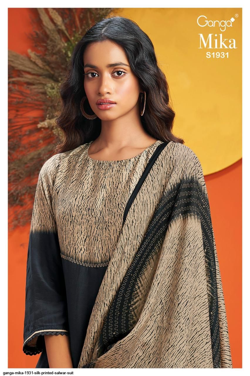 GANGA MIKA 1931 SILK PRINTED SALWAR SUIT