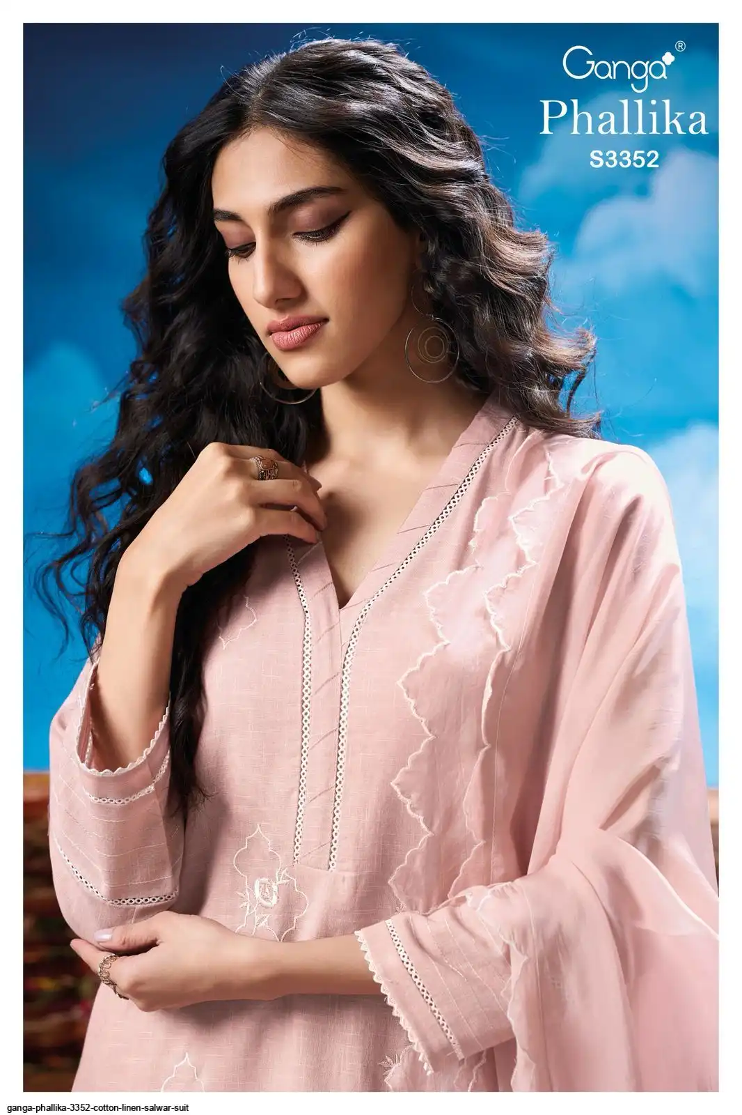 GANGA PHALLIKA 3352 COTTON LINEN SALWAR SUIT