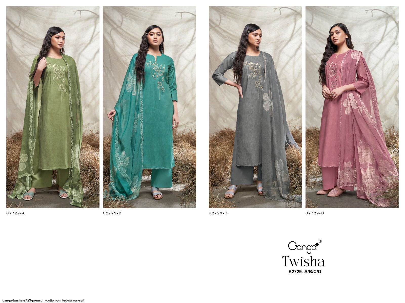 GANGA TWISHA 2729 PREMIUM COTTON PRINTED SALWAR SUIT