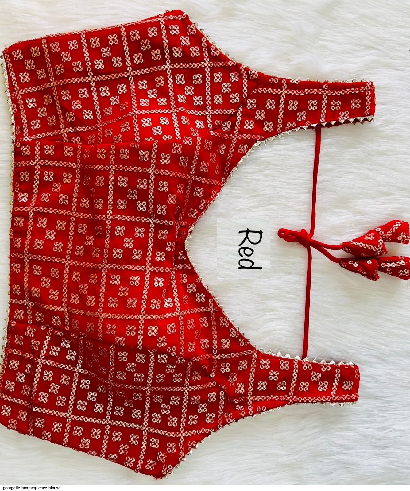 GEORGETTE BOX SEQUENCE BLOUSE