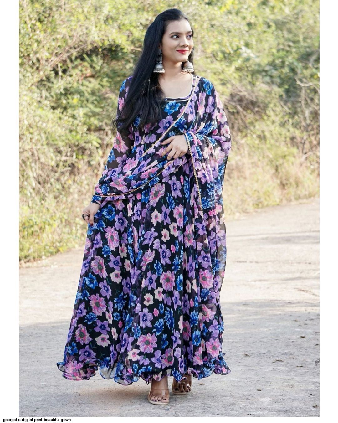Georgette digital print BEAUTIFUL GOWN