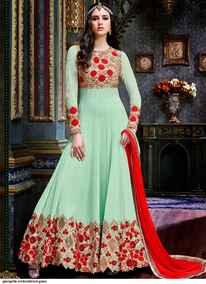 Georgette Embroidered GOWN