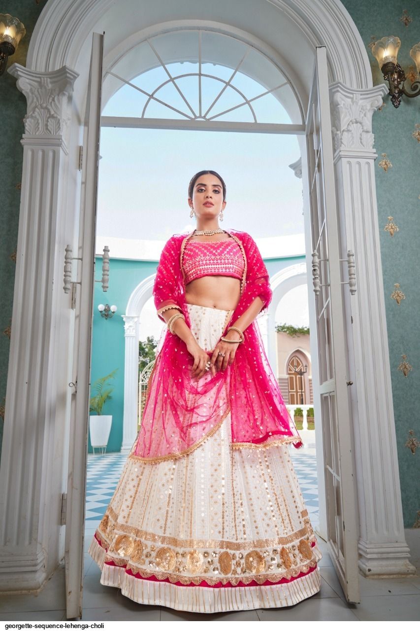 georgette sequence lehenga choli