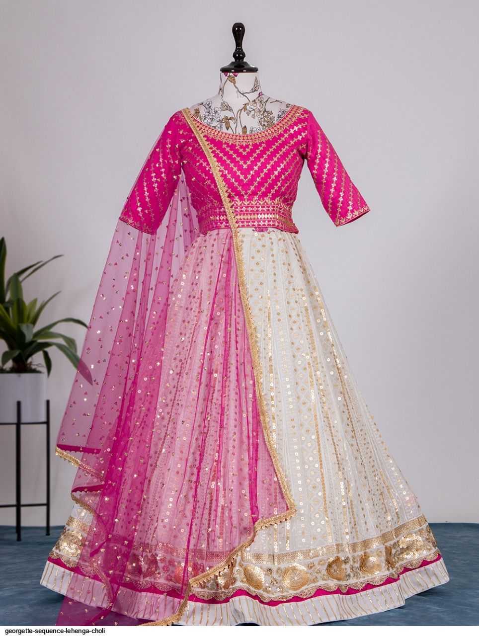 georgette sequence lehenga choli