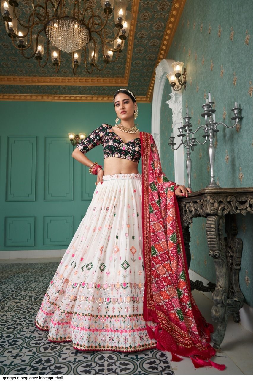 georgette sequence lehenga choli