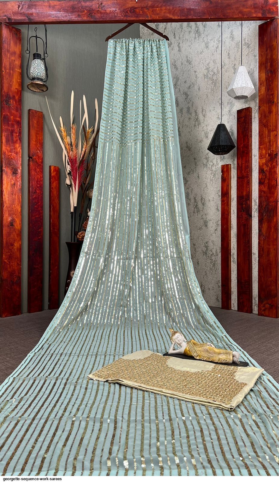 GEORGETTE SEQUENCE WORK sarees