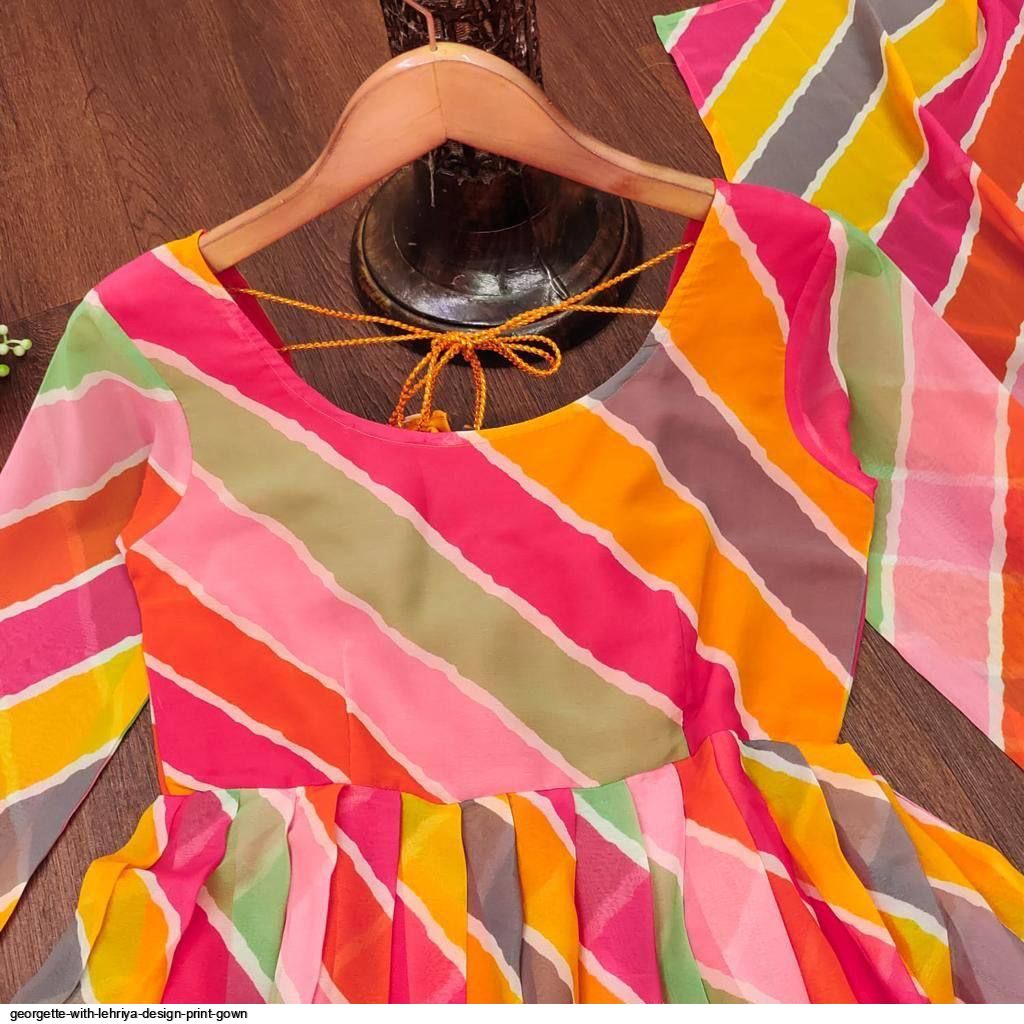 Georgette WITH LEHRIYA DESIGN PRINT gown