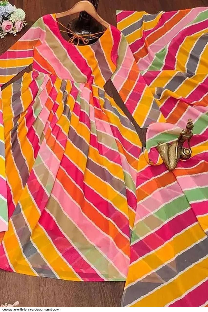 Georgette WITH LEHRIYA DESIGN PRINT gown