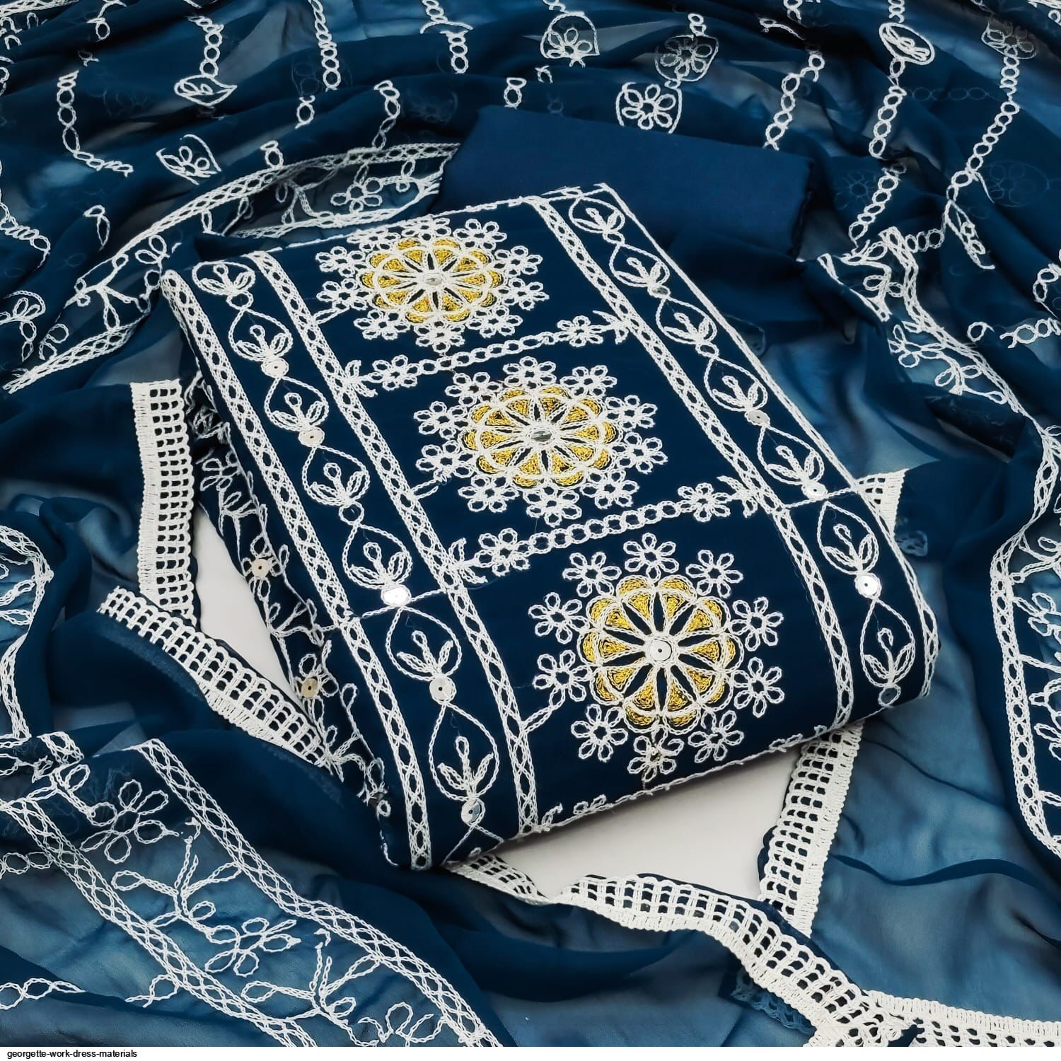 GEORGETTE WORK DRESS MATERIALS