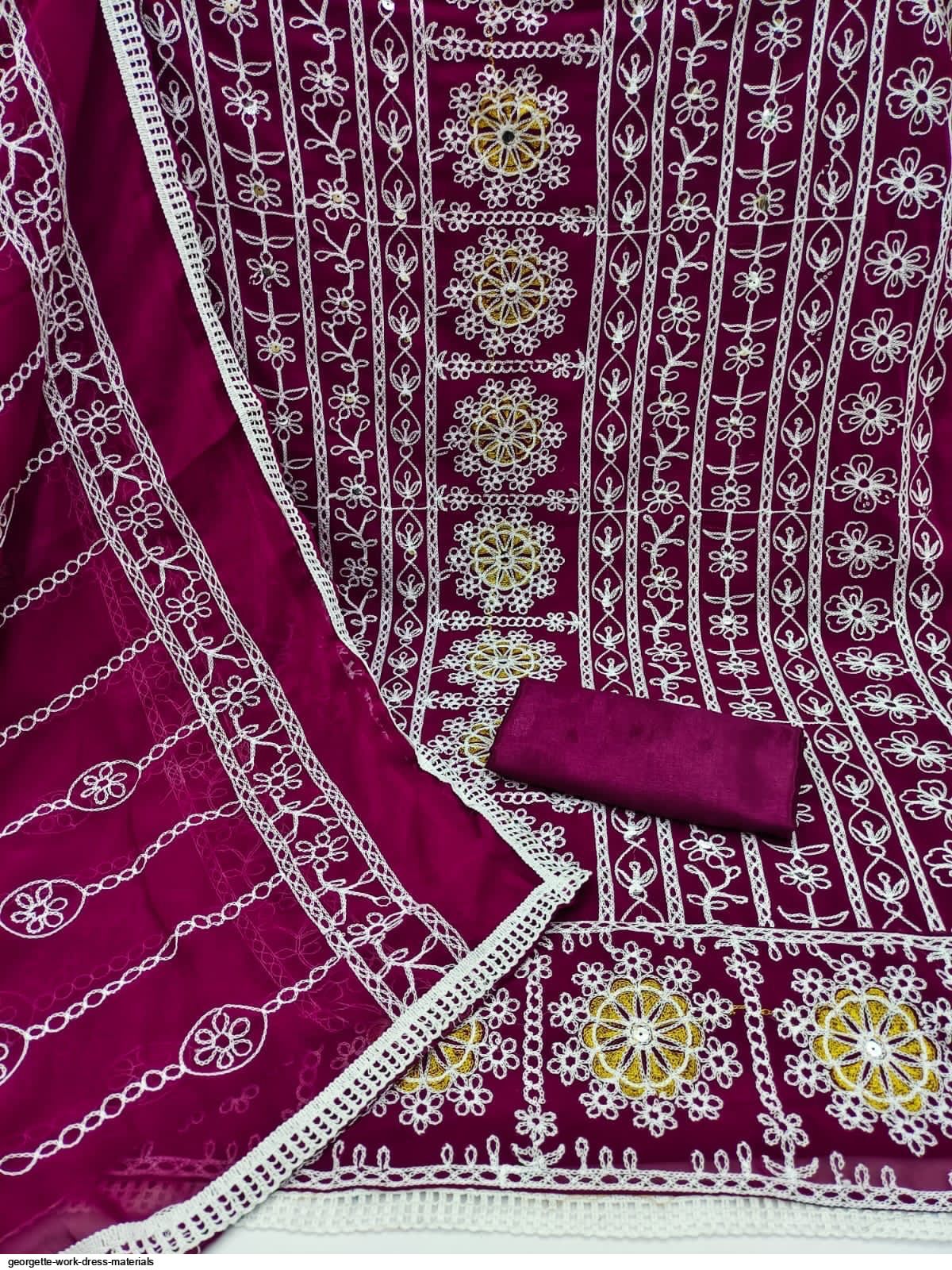 GEORGETTE WORK DRESS MATERIALS