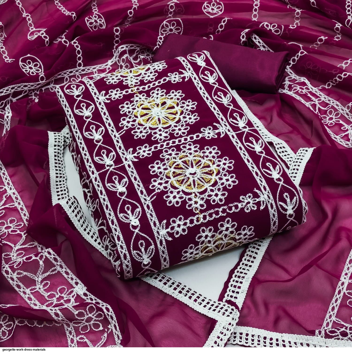 GEORGETTE WORK DRESS MATERIALS