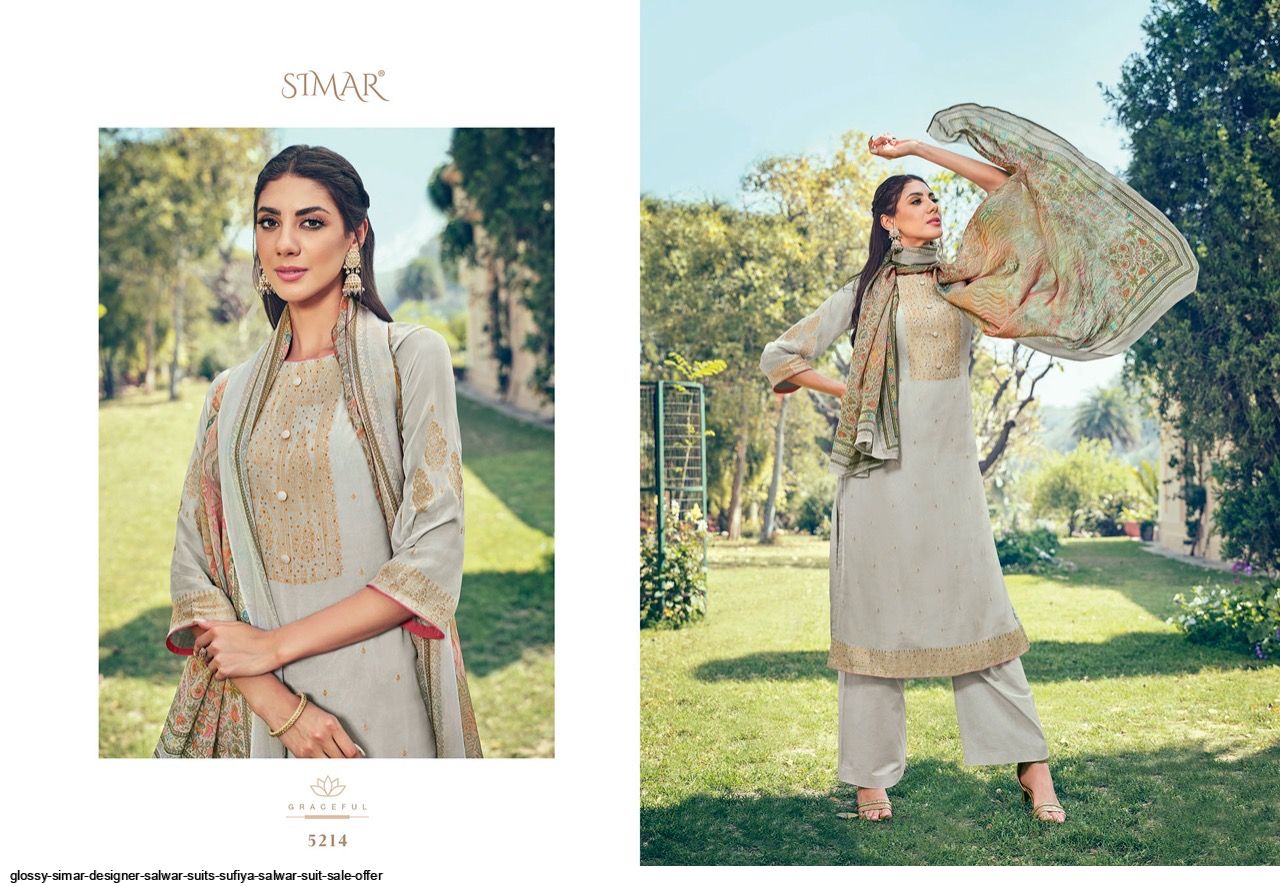 GLOSSY Simar Designer Salwar Suits Sufiya SALWAR SUIT SALE OFFER