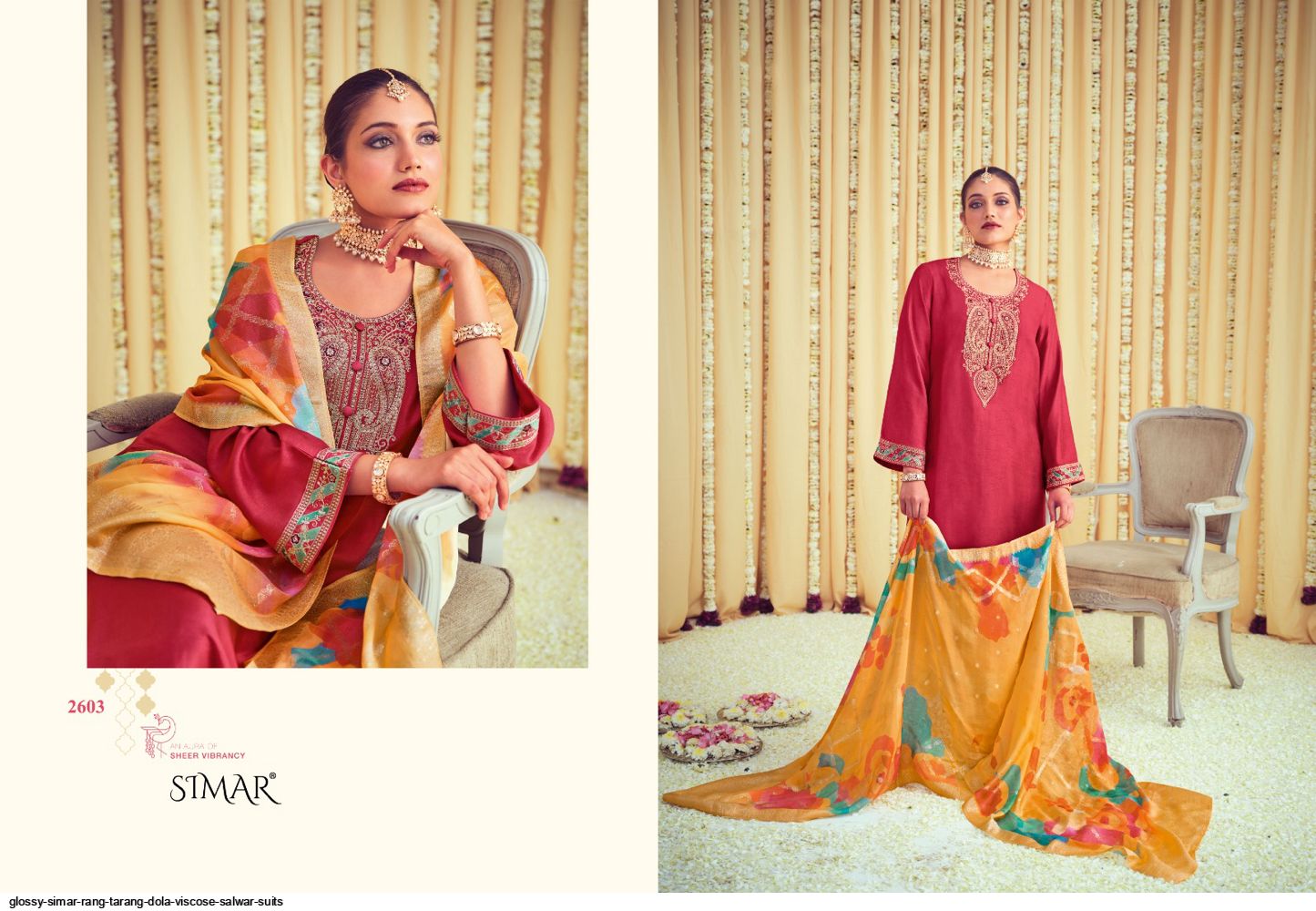Glossy Simar Rang tarang Dola Viscose Salwar Suits