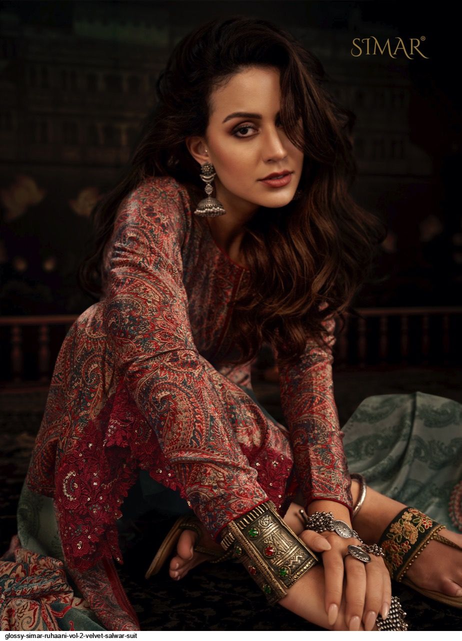 Glossy SIMAR RUHAANI VOL 2 VELVET SALWAR SUIT