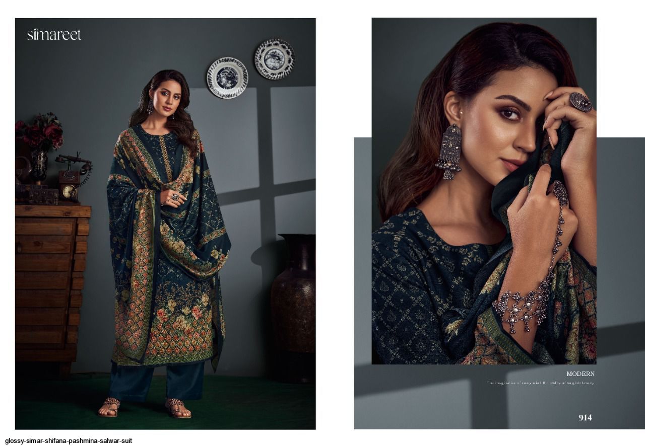 Glossy SIMAR SHIFANA PASHMINA SALWAR SUIT