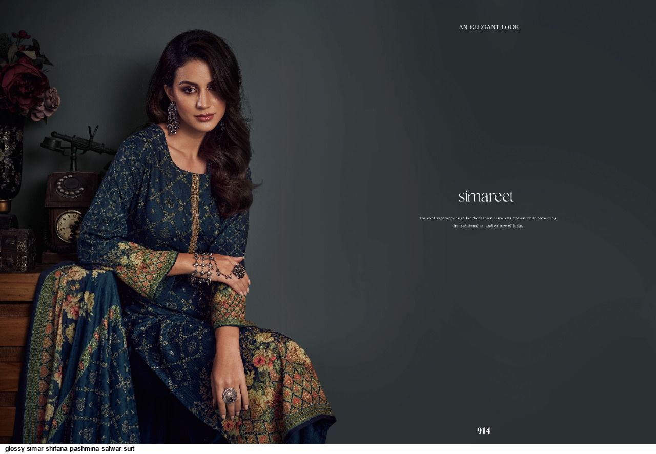Glossy SIMAR SHIFANA PASHMINA SALWAR SUIT