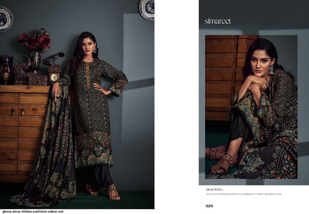 Glossy SIMAR SHIFANA PASHMINA SALWAR SUIT