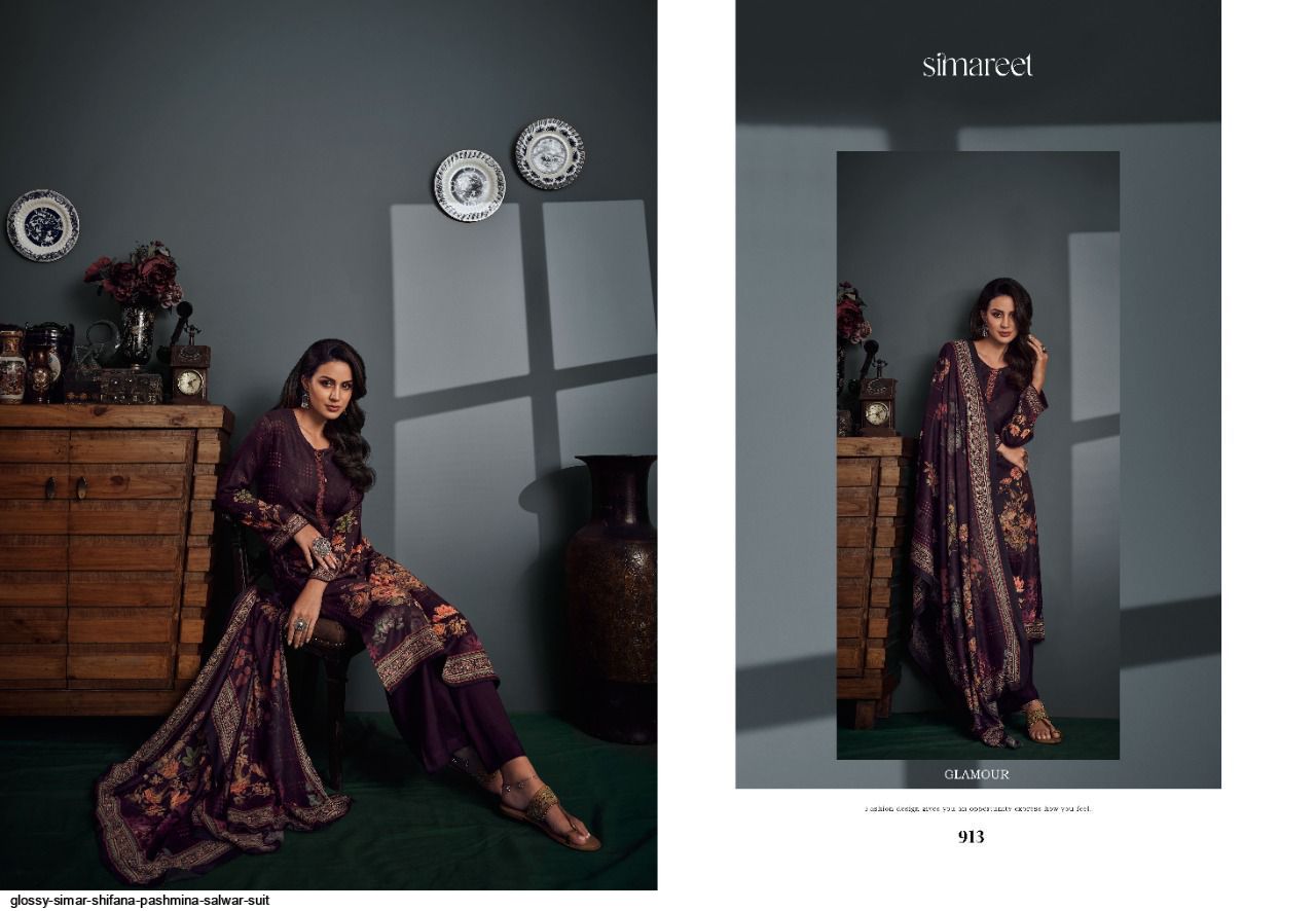 Glossy SIMAR SHIFANA PASHMINA SALWAR SUIT