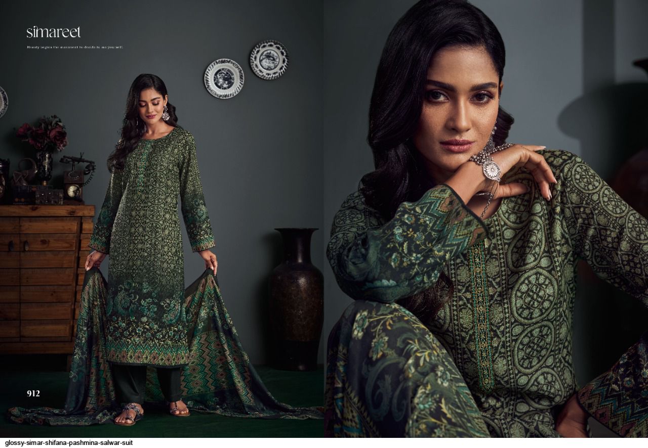 Glossy SIMAR SHIFANA PASHMINA SALWAR SUIT