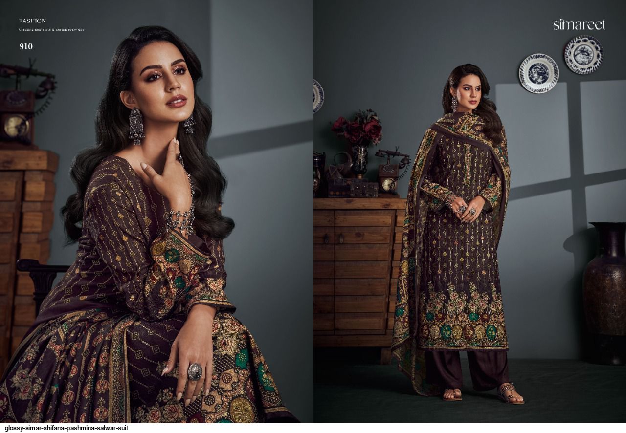 Glossy SIMAR SHIFANA PASHMINA SALWAR SUIT
