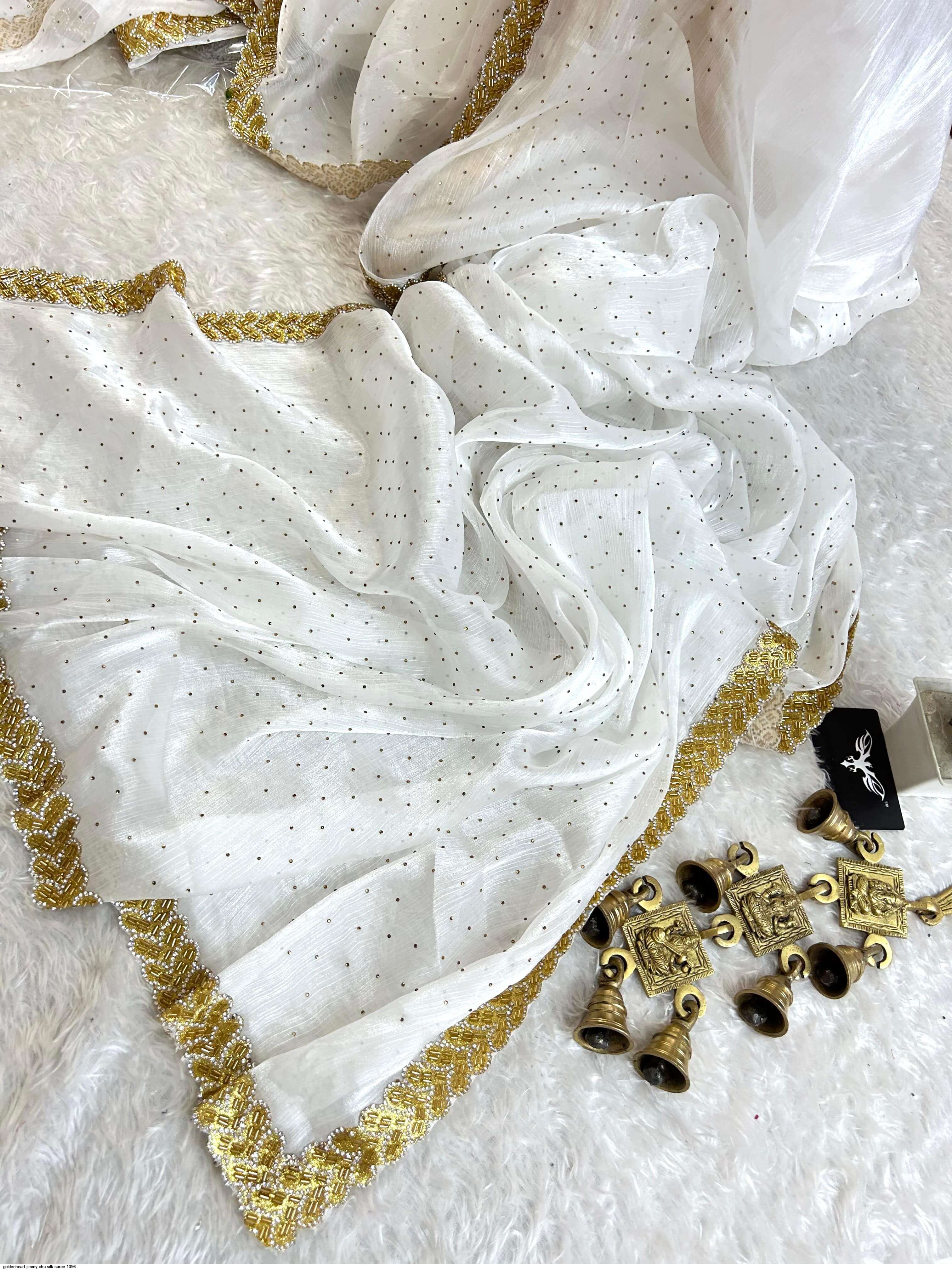 Goldenheart Jimmy Chu Silk SAREE 1096