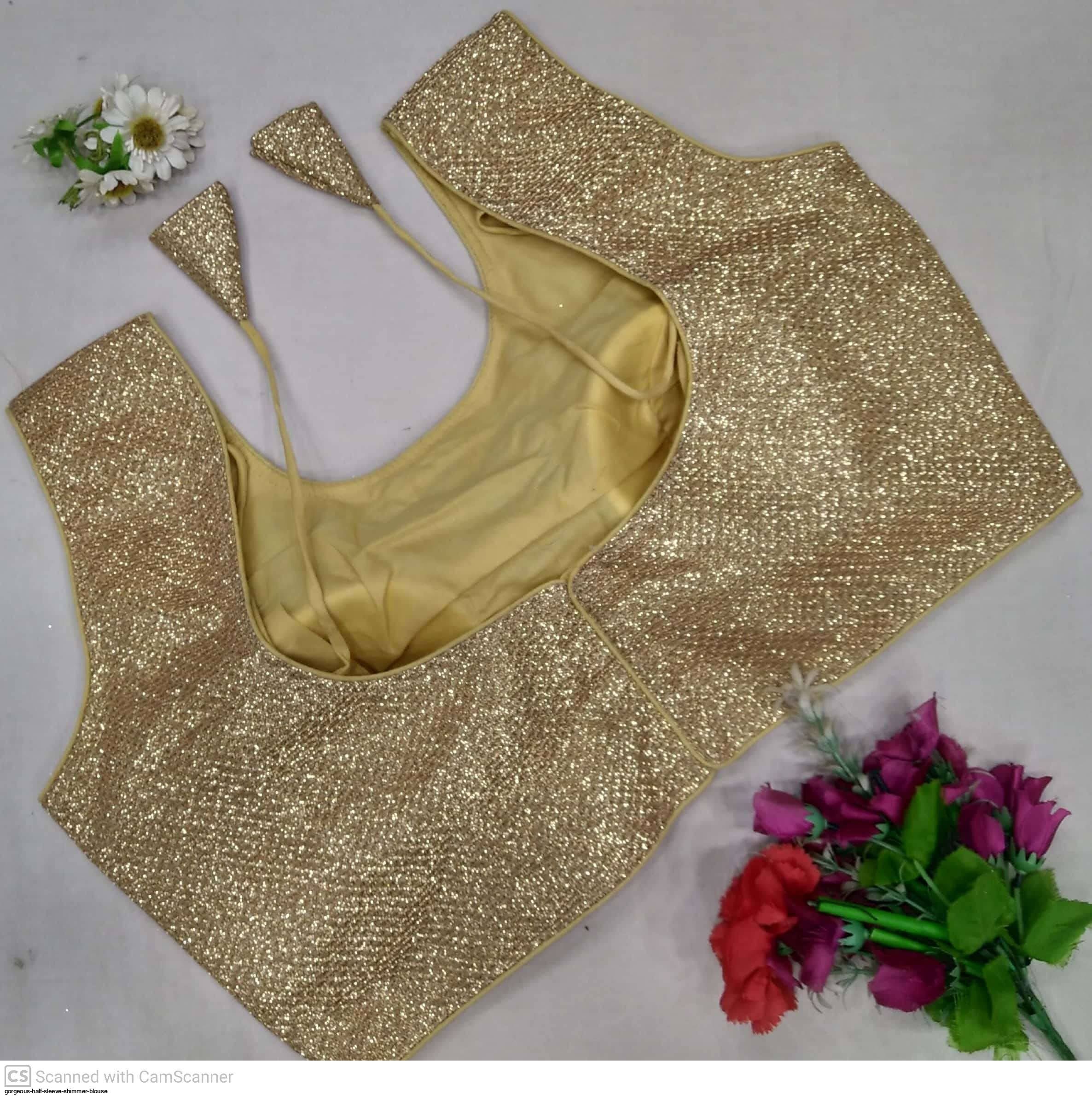 GORGEOUS HALF SLEEVE SHIMMER BLOUSE