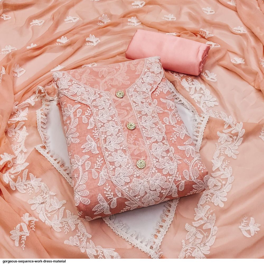 GORGEOUS SEQUENCE WORK DRESS MATERIAL