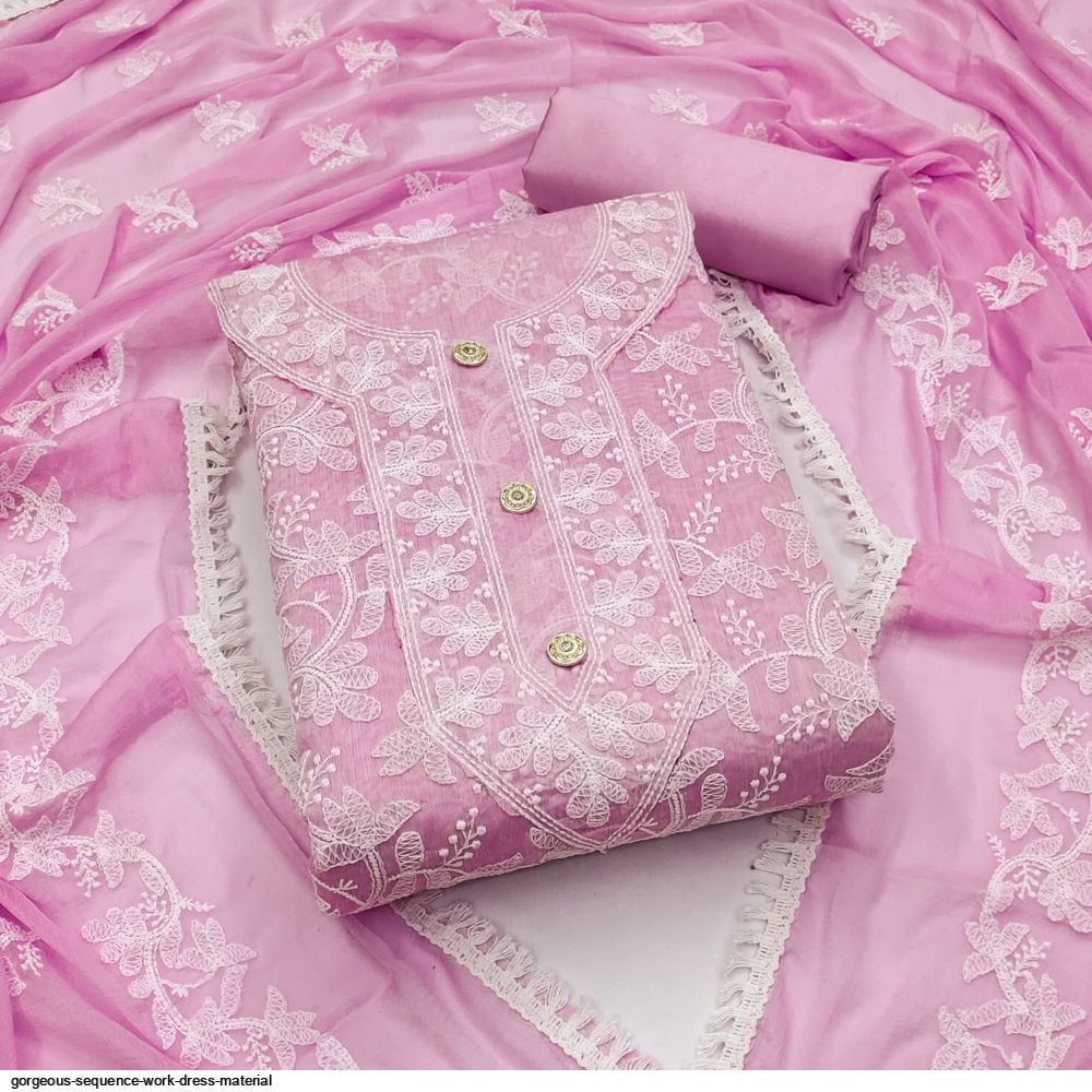 GORGEOUS SEQUENCE WORK DRESS MATERIAL