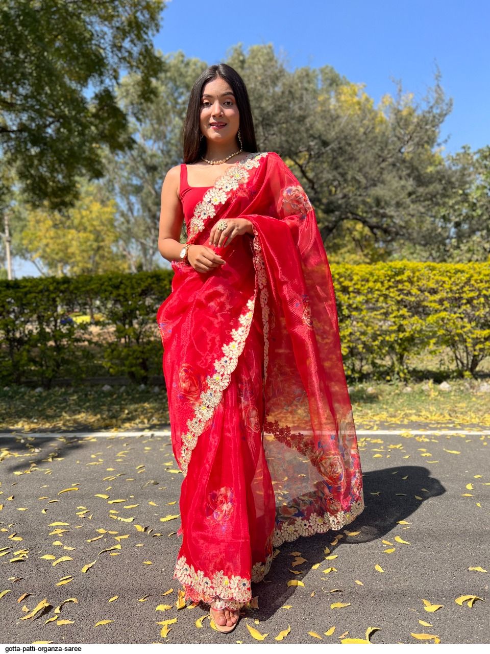 GOTTA PATTI Organza SAREE