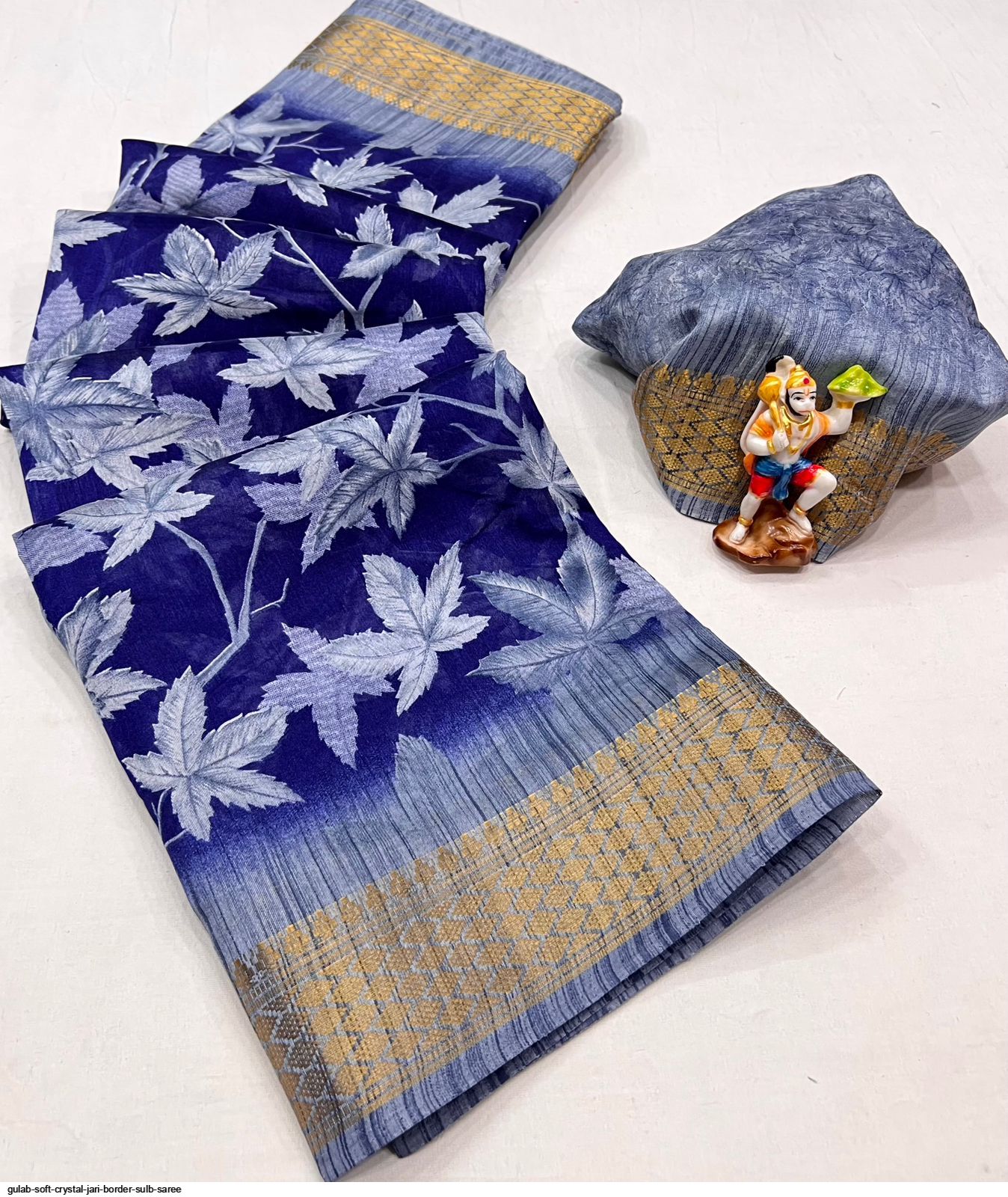 GULAB SOFT Crystal jari border Sulb saree