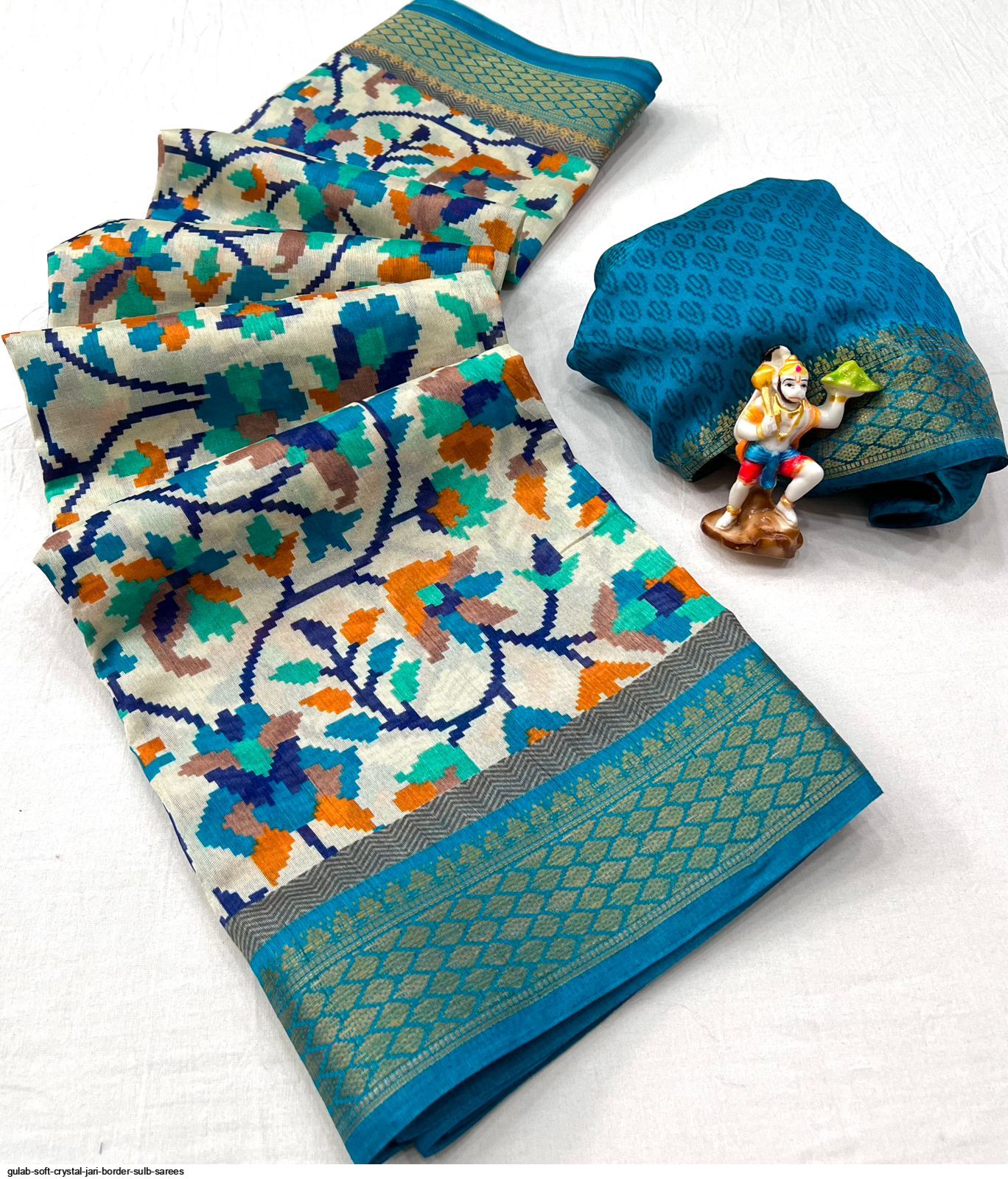 GULAB SOFT Crystal jari border Sulb sarees