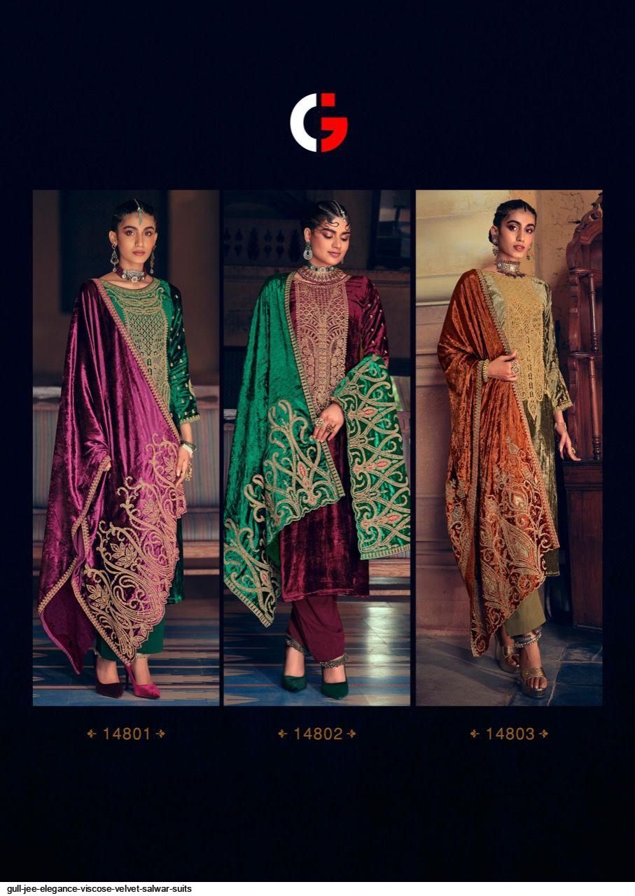 GULL JEE ELEGANCE Viscose velvet SALWAR SUITS