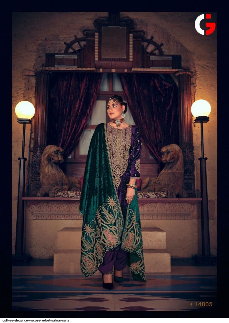 GULL JEE ELEGANCE Viscose velvet SALWAR SUITS