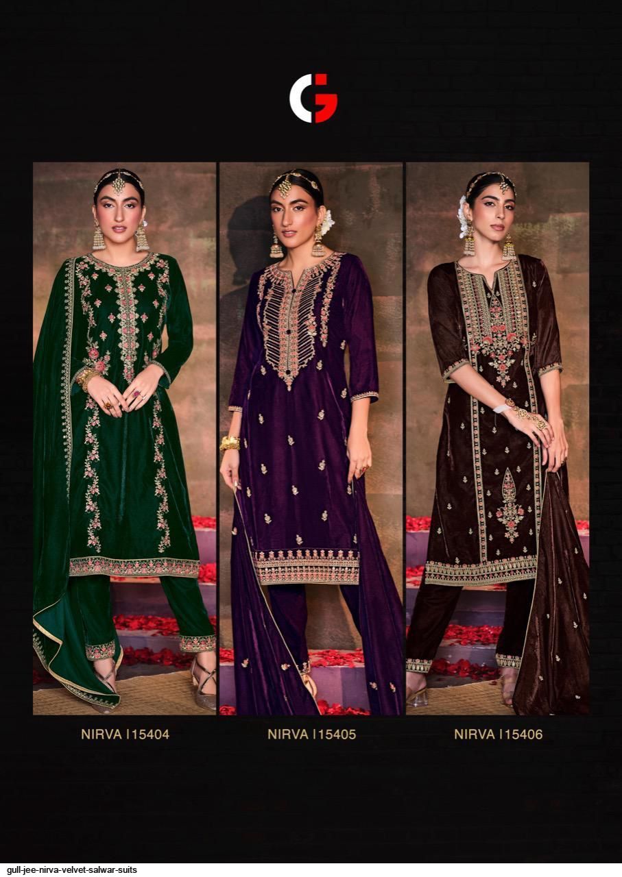 Gull JEE NIRVA Velvet salwar suits