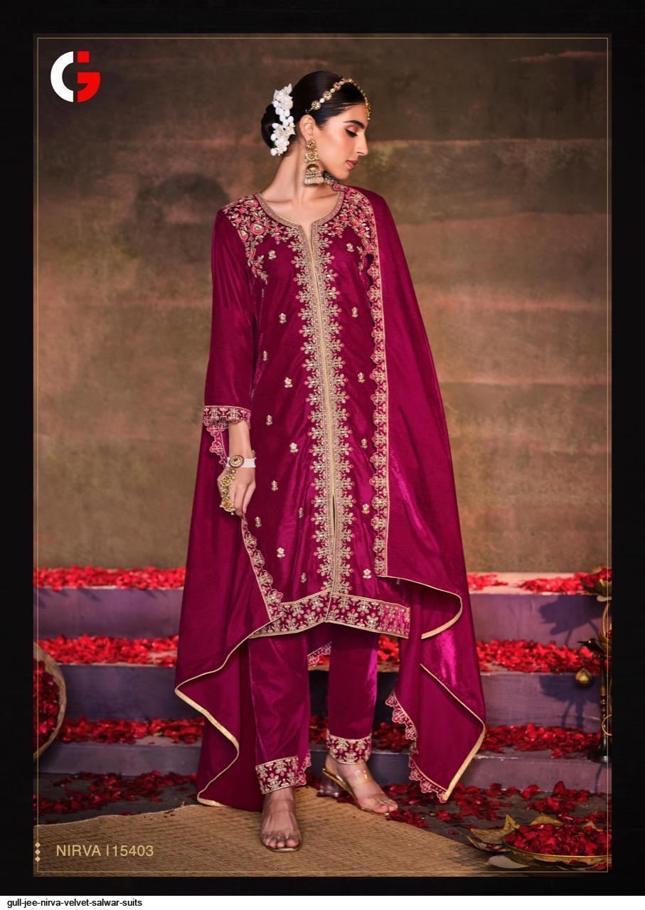 Gull JEE NIRVA Velvet salwar suits