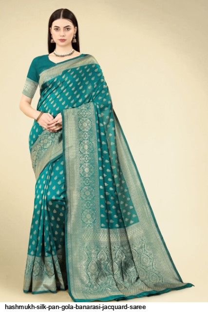 HASHMUKH SILK PAN GOLA Banarasi Jacquard Saree