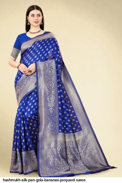 HASHMUKH SILK PAN GOLA Banarasi Jacquard Saree