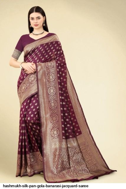 HASHMUKH SILK PAN GOLA Banarasi Jacquard Saree