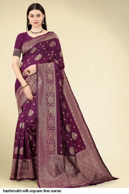 HASHMUKH SILK SQUARE LINE SAREE
