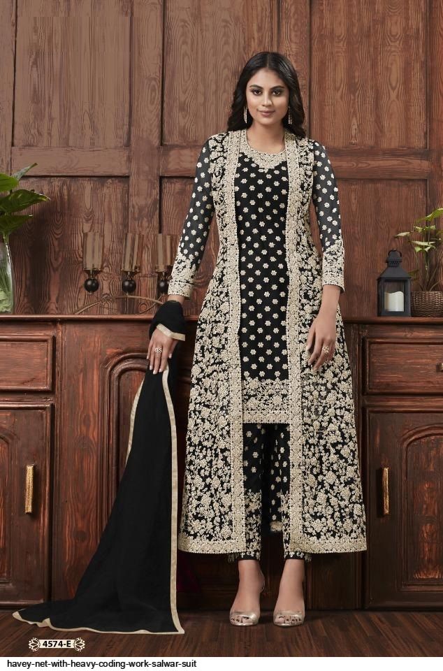 Havey net with heavy Coding work salwar suit