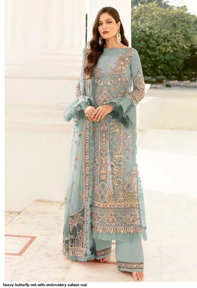 Heavy Butterfly Net With Embroidery SALWAR SUIT