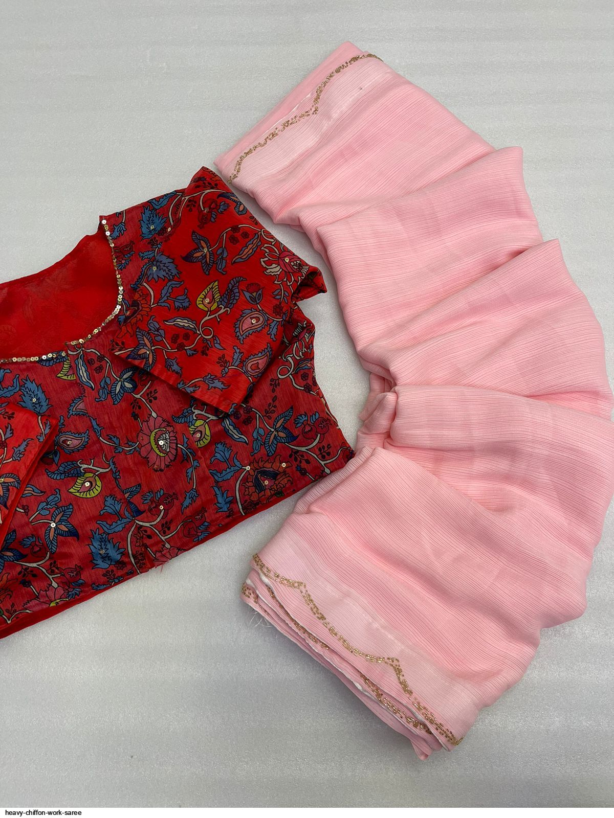 HEAVY CHIFFON WORK SAREE