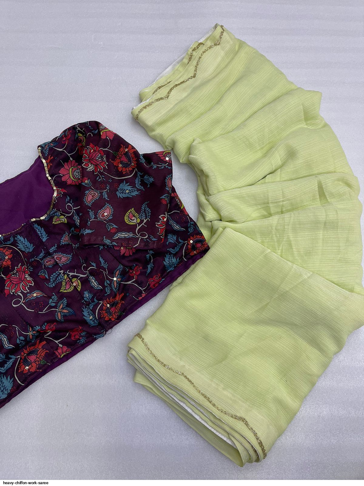 HEAVY CHIFFON WORK SAREE