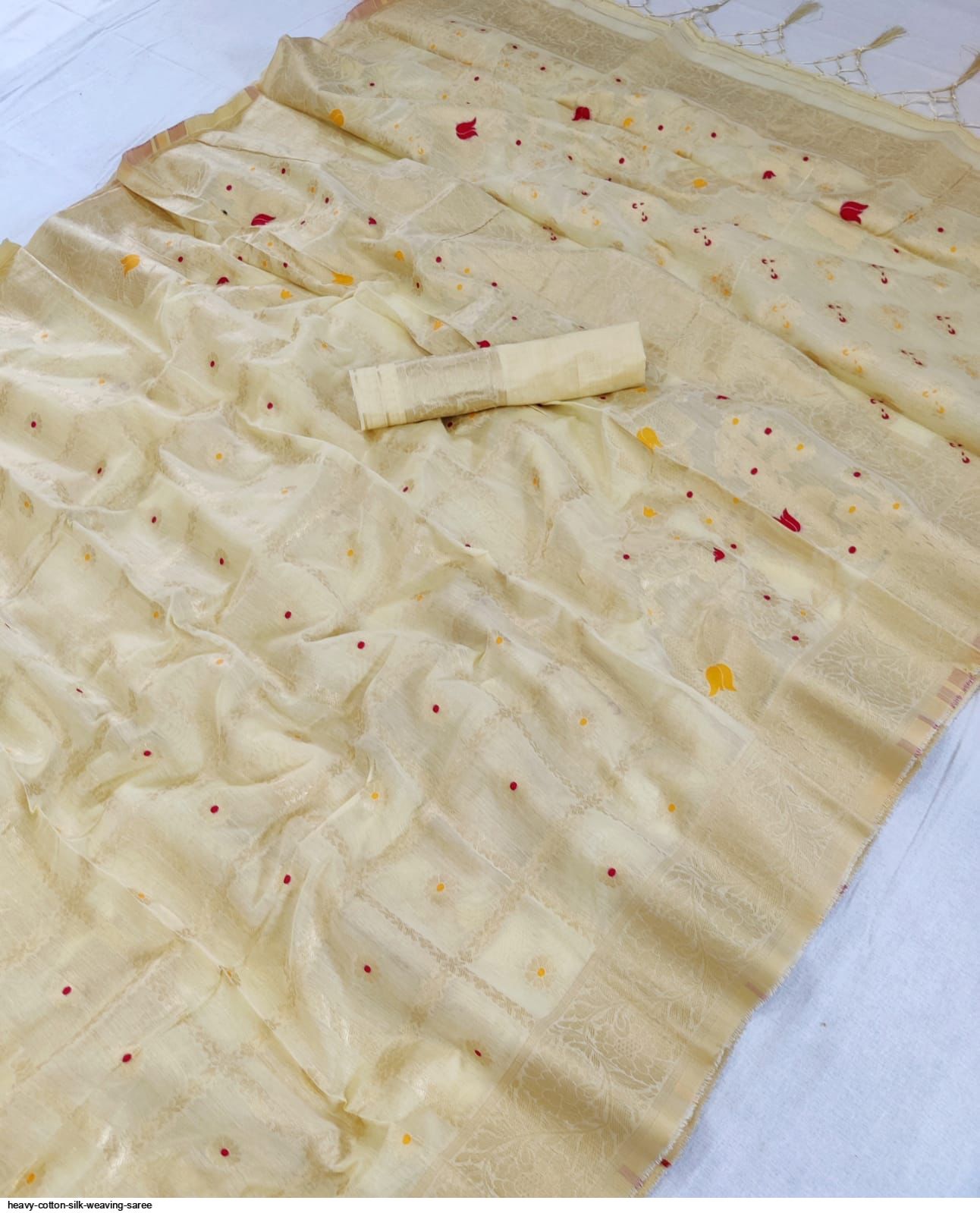 HEAVY COTTON SILK WEAVING SAREE